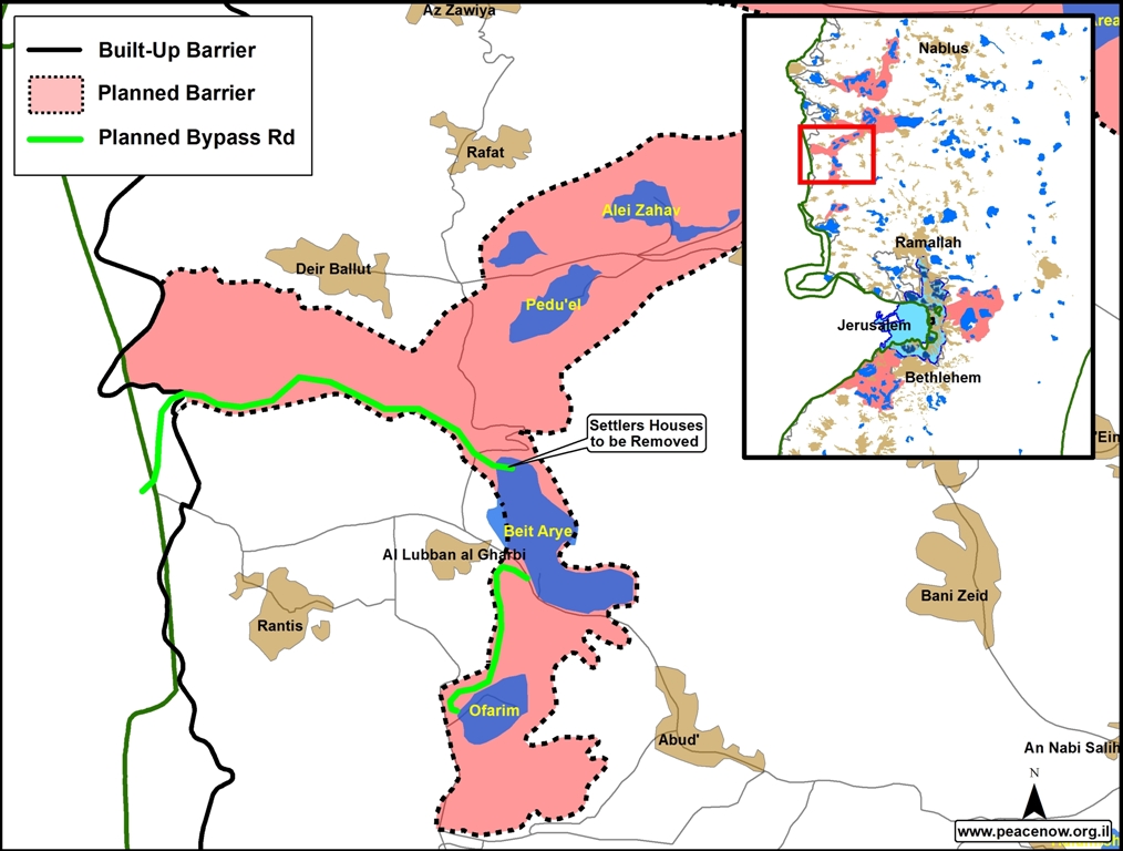 Peace Now 100 Homes and a Bypass Road Approved in Beit Arye