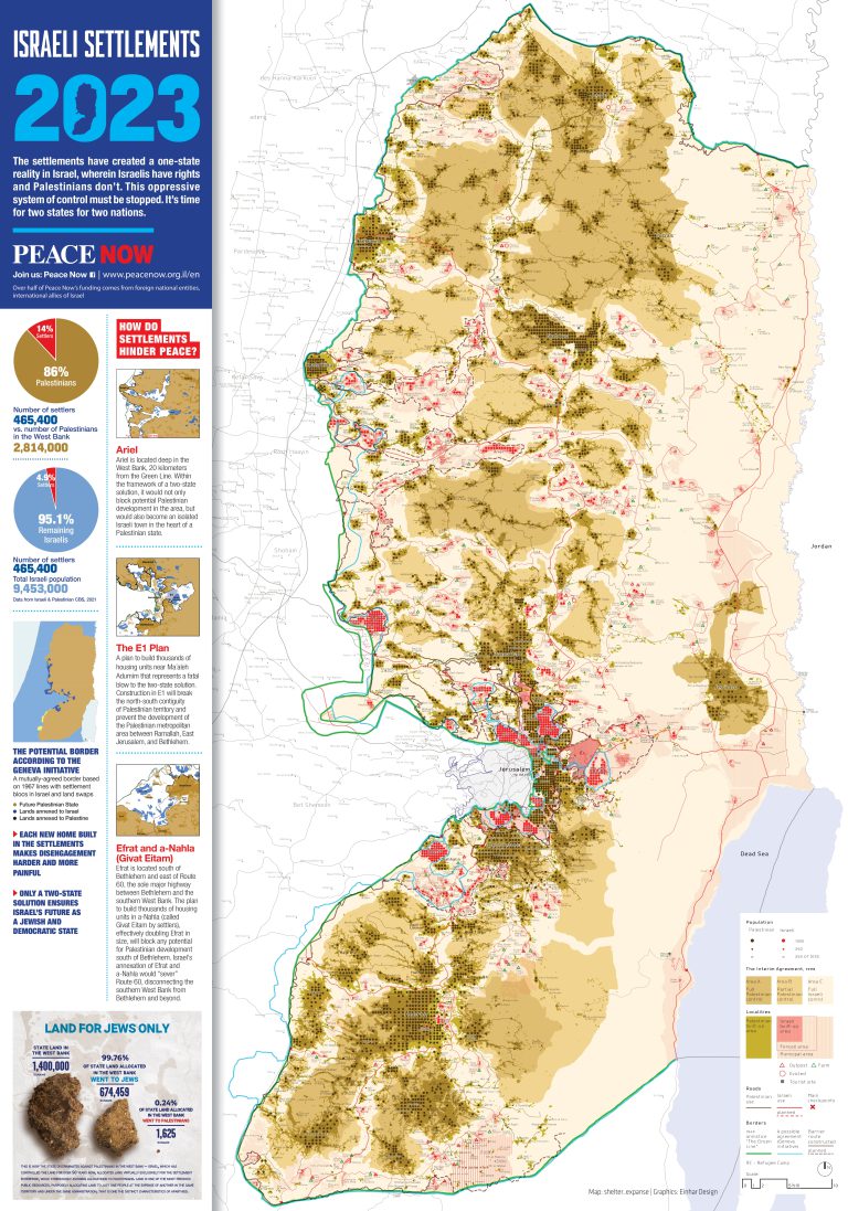 Settlements Map 2023 - Peace Now